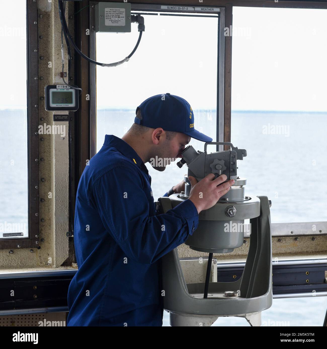 U.S. Coast Guard Ens. Neeko Helbich, Training Officer aboard Coast ...