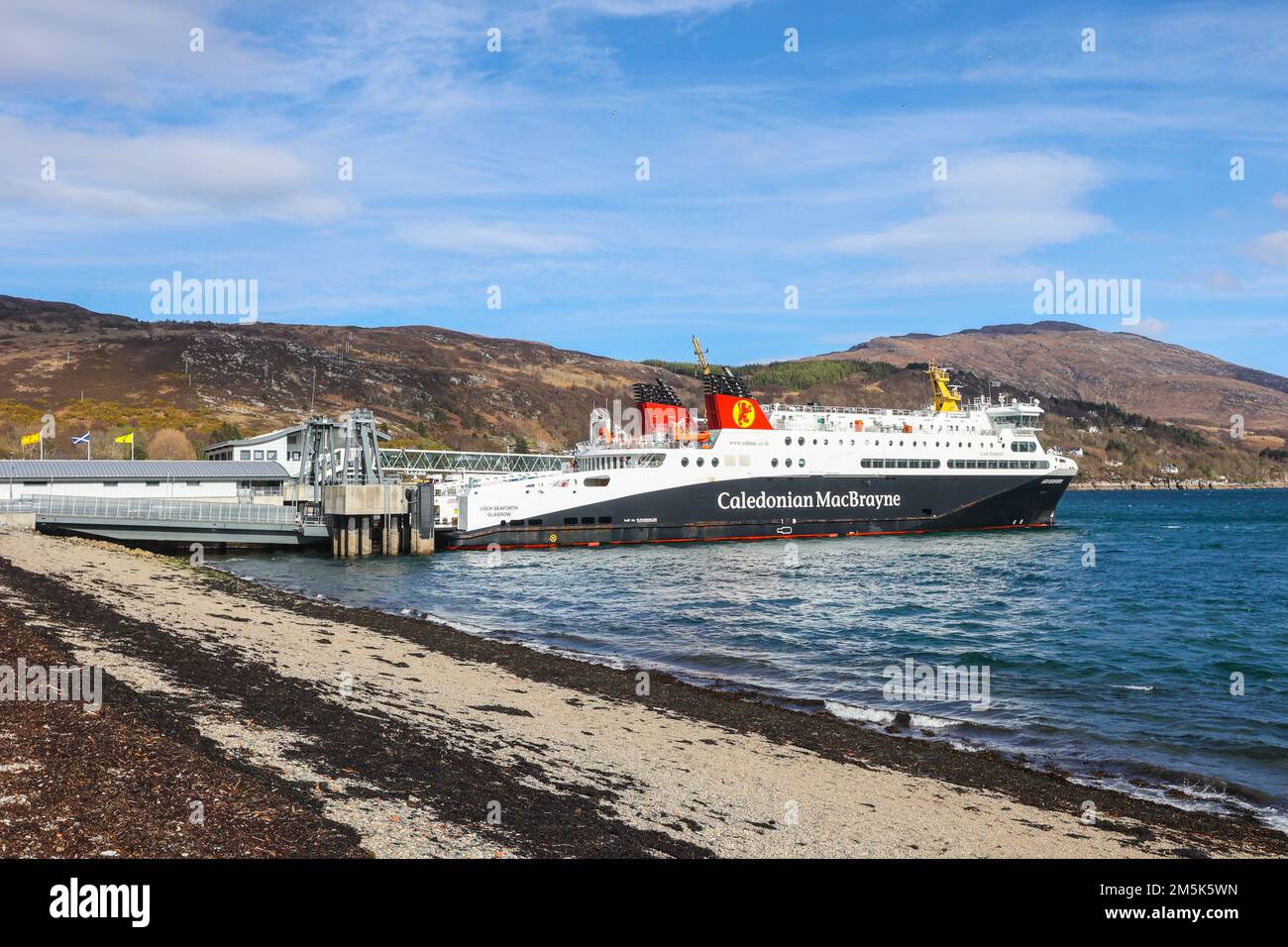 Caledonian MacBrayne,CalMac,ferries,ferry,at,Ullapool,harbour,Highland ...