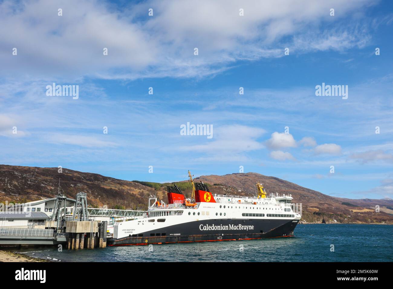 Caledonian MacBrayne,CalMac,ferries,ferry,at,Ullapool,harbour,Highland ...