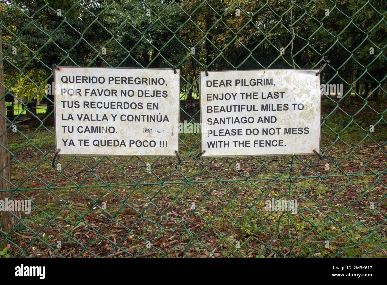 A note for pilgrims: Do not mess with the fence! In many other places ...