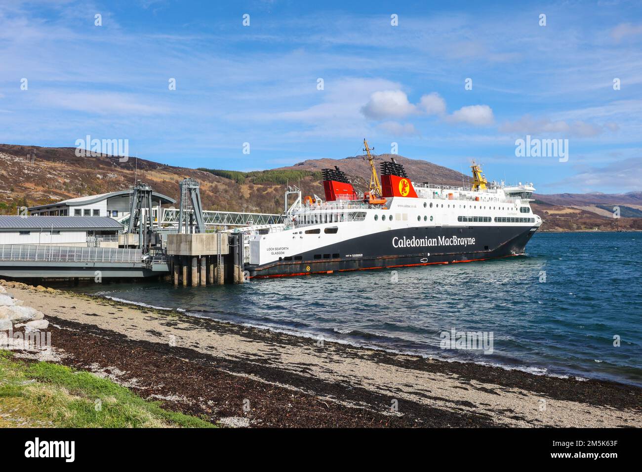 Caledonian MacBrayne,CalMac,ferries,ferry,at,Ullapool,harbour,Highland ...