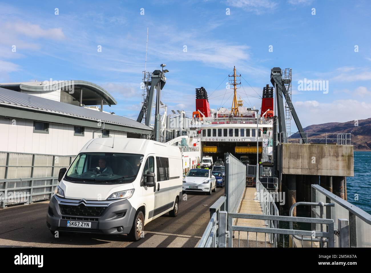 Caledonian MacBrayne,CalMac,ferries,ferry,at,Ullapool,harbour,Highland ...