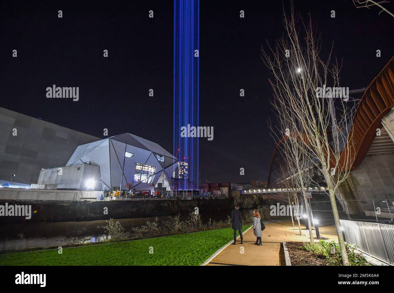 EDITORIAL USE ONLY Members of the public view artist Luke Jerram's new ...