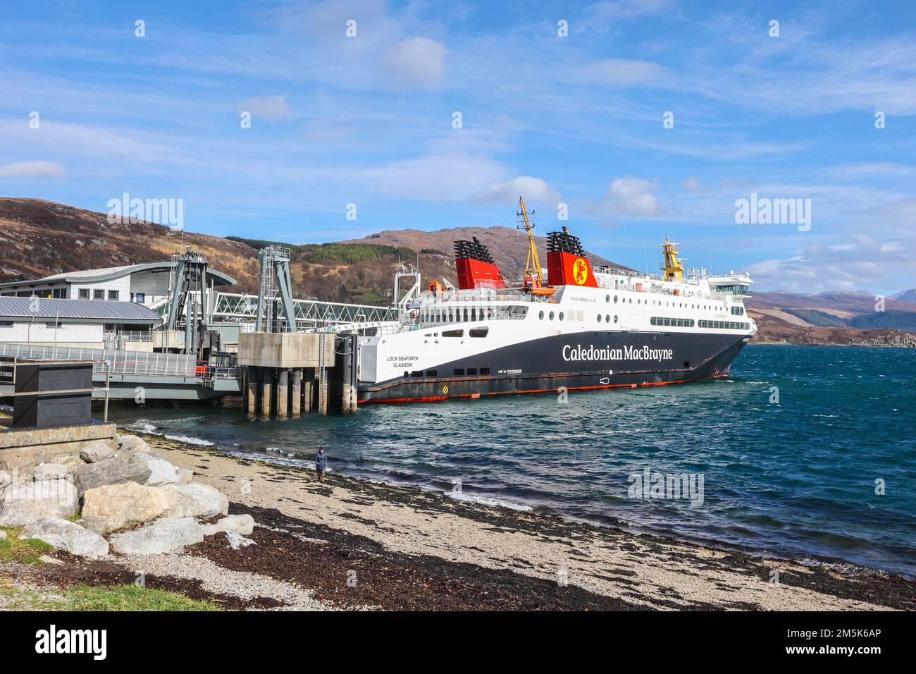 Caledonian MacBrayne,CalMac,ferries,ferry,at,Ullapool,harbour,Highland ...
