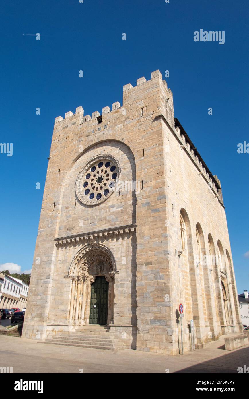 The impressive fortified church of San Juan in Portomarín was built in ...