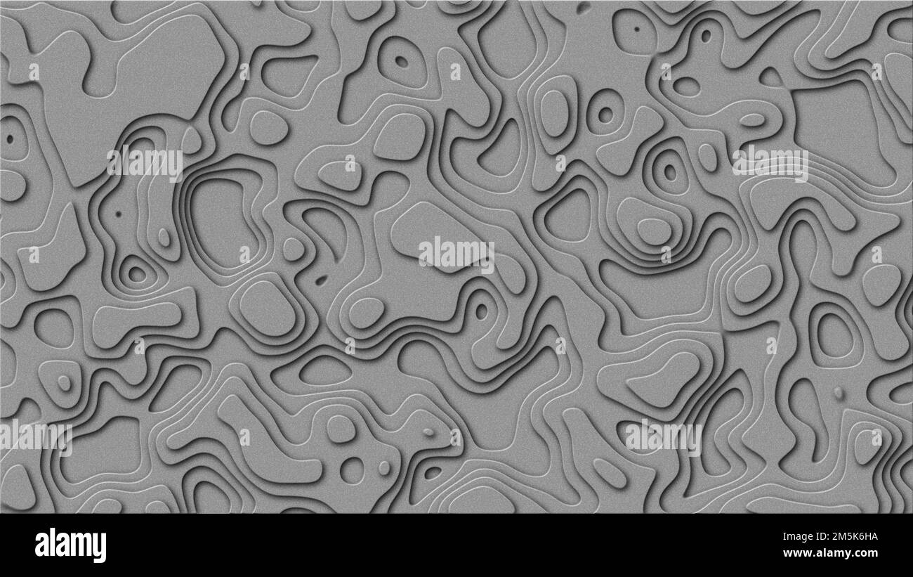 Abstract topographic map lines. 3d render illustration Stock Photo - Alamy