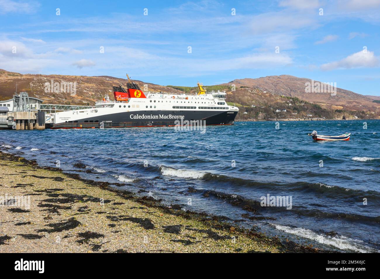 Caledonian MacBrayne,CalMac,ferries,ferry,at,Ullapool,harbour,Highland ...