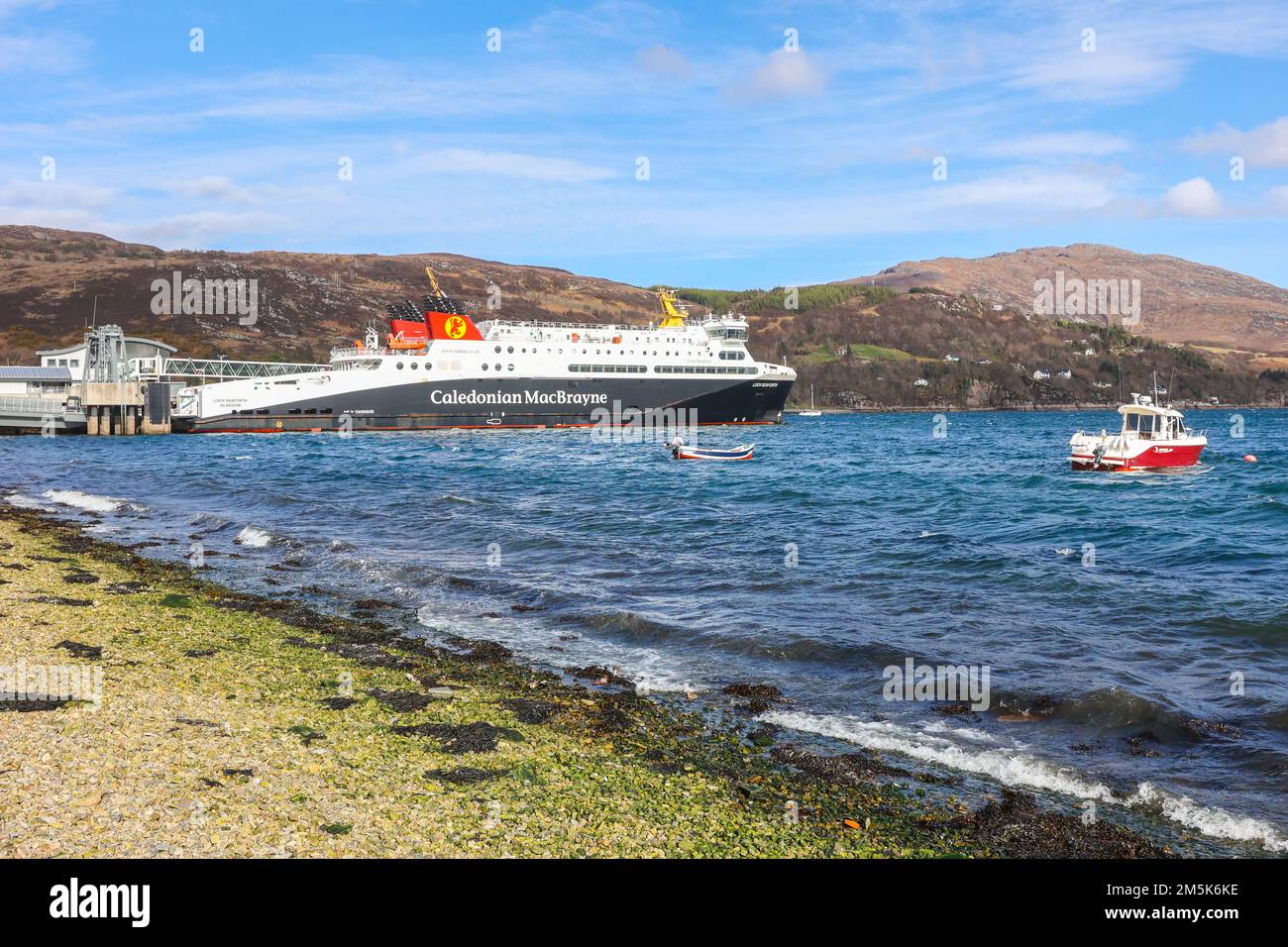 Caledonian MacBrayne,CalMac,ferries,ferry,at,Ullapool,harbour,Highland ...