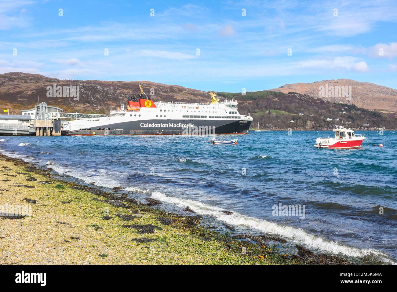 Caledonian MacBrayne,CalMac,ferries,ferry,at,Ullapool,harbour,Highland ...
