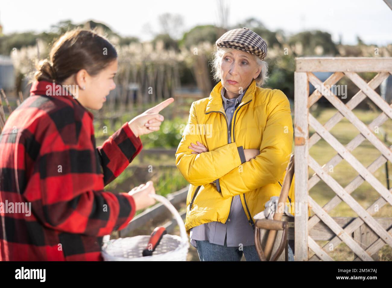 Neighbors argue fence hi-res stock photography and images - Alamy