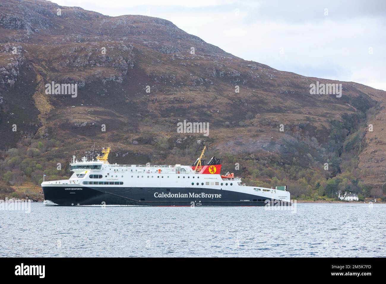 Caledonian MacBrayne,CalMac,ferries,ferry,at,Ullapool,harbour,Highland ...