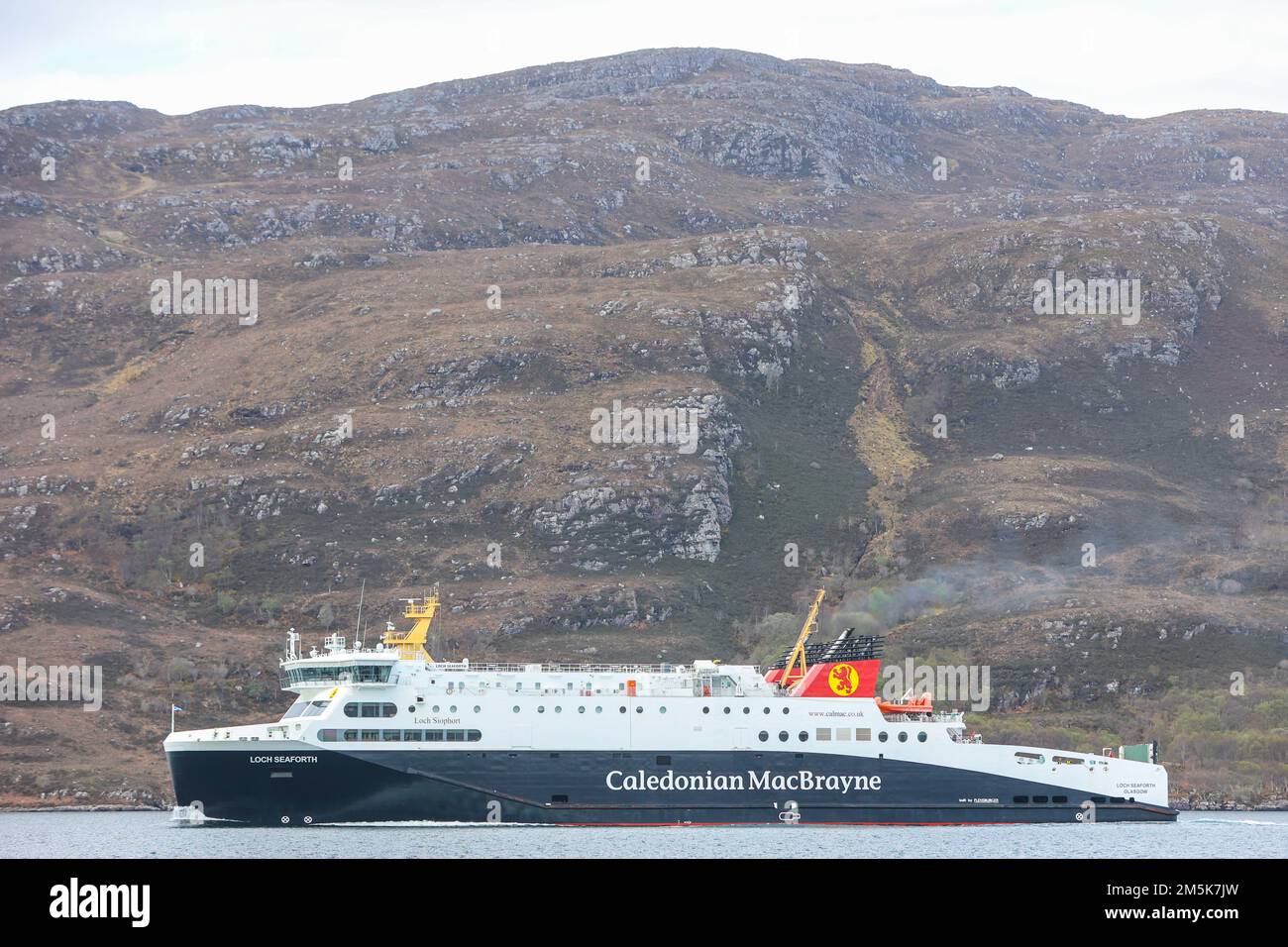 Caledonian MacBrayne,CalMac,ferries,ferry,at,Ullapool,harbour,Highland ...
