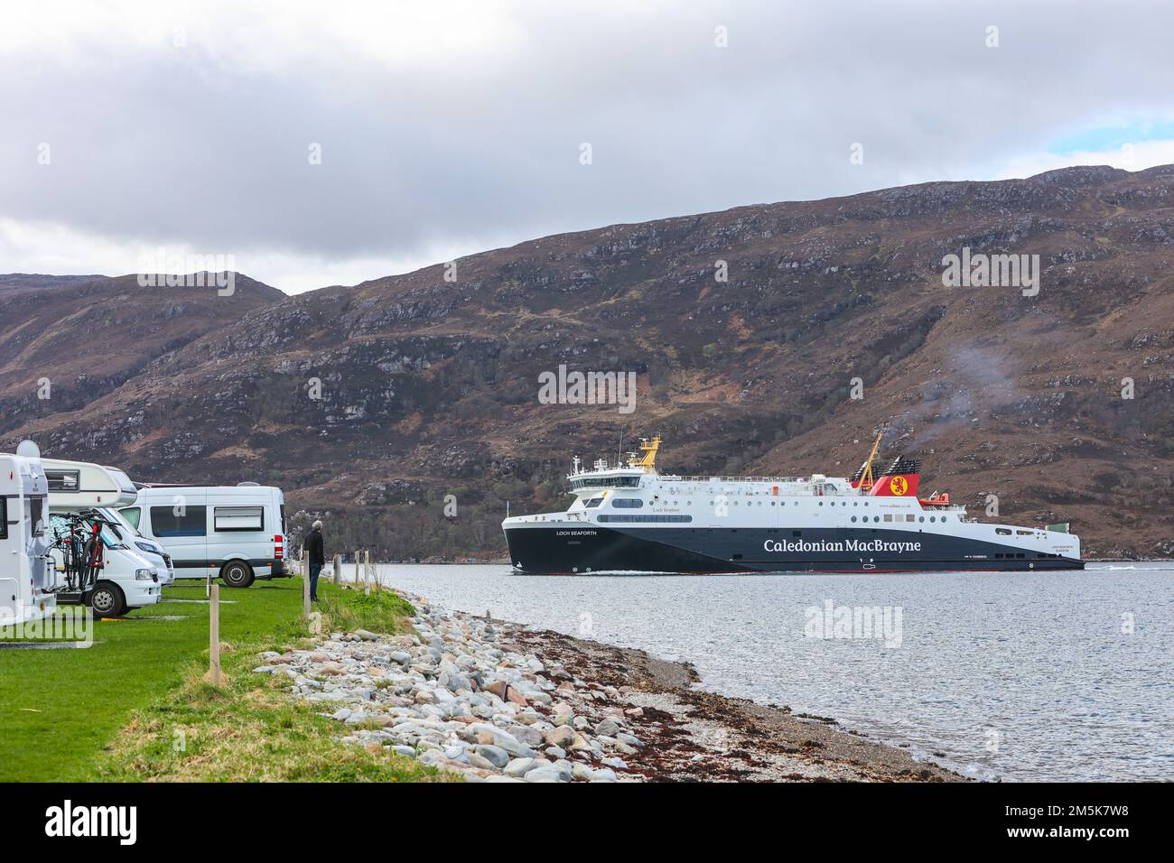 Caledonian MacBrayne,CalMac,ferries,ferry,at,Ullapool,harbour,Highland ...