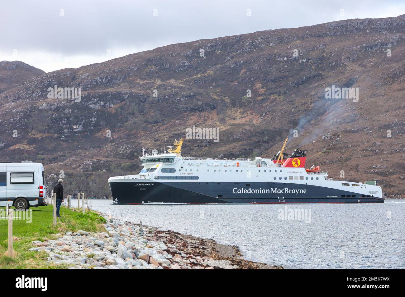 Caledonian MacBrayne,CalMac,ferries,ferry,at,Ullapool,harbour,Highland ...