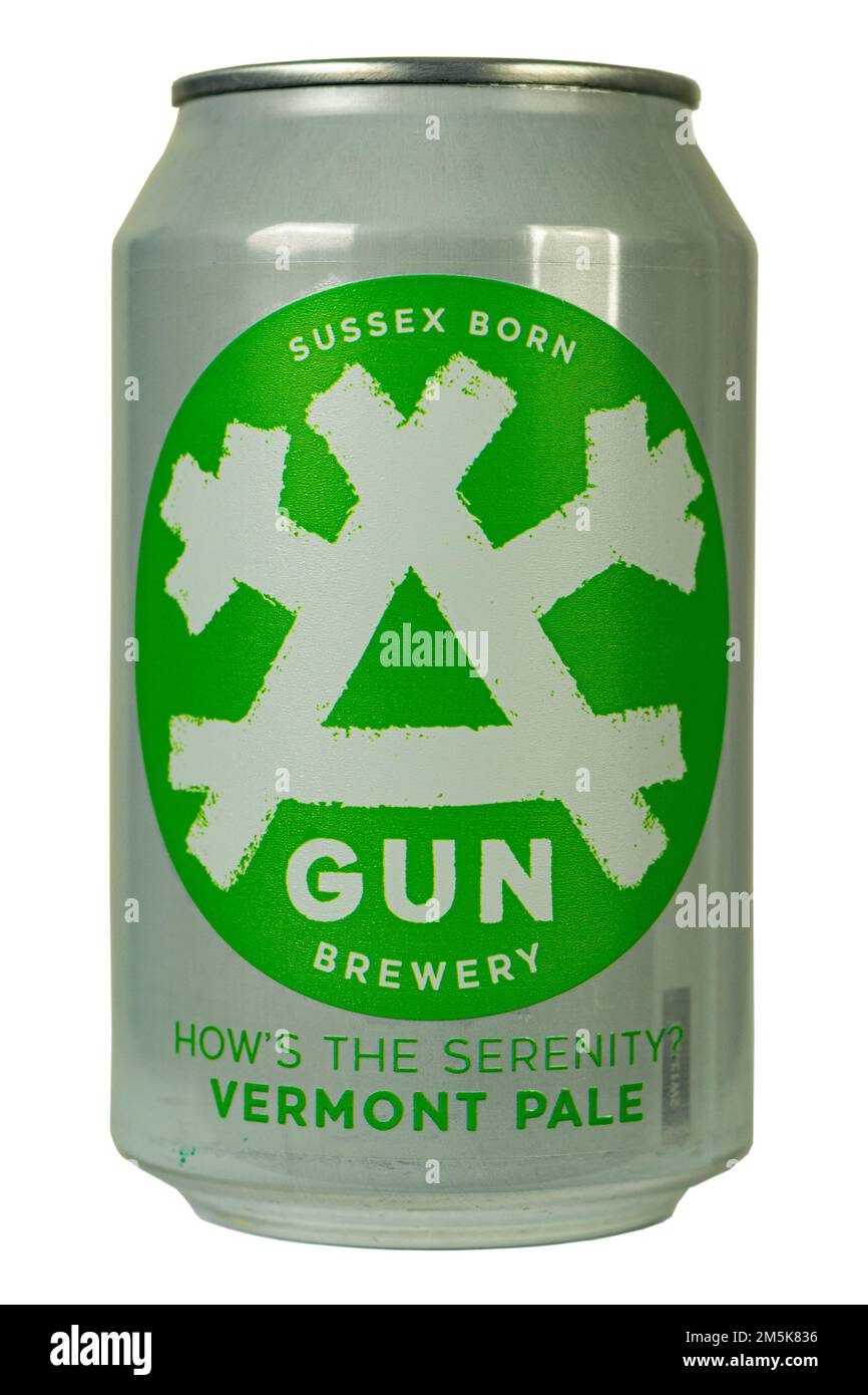 Gun Brewery - How's The Serenity, Vermont Pale - abv 4.4 Stock Photo ...