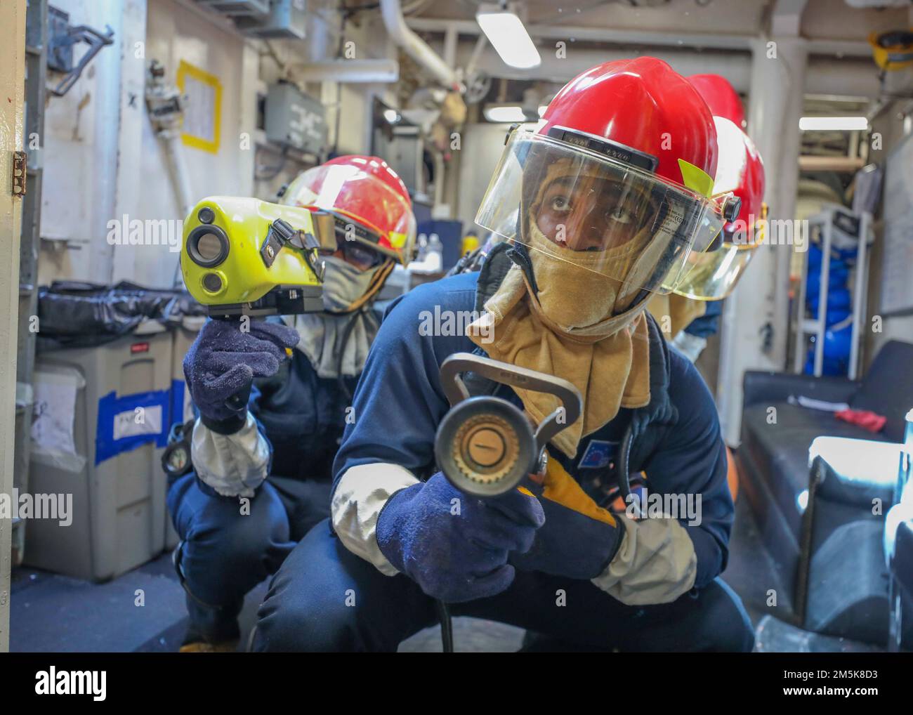 PHILIPPINE SEA (March 21, 2022) Operations Specialist Seaman Isaac ...