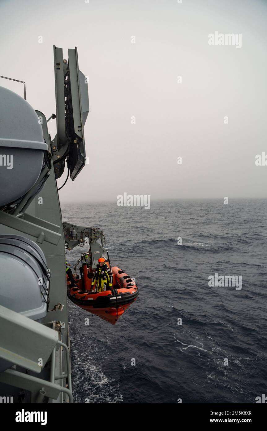 A Rigid Hulled Inflatable Boat (RHIB) Fast Rescue Craft (FRC) operating ...