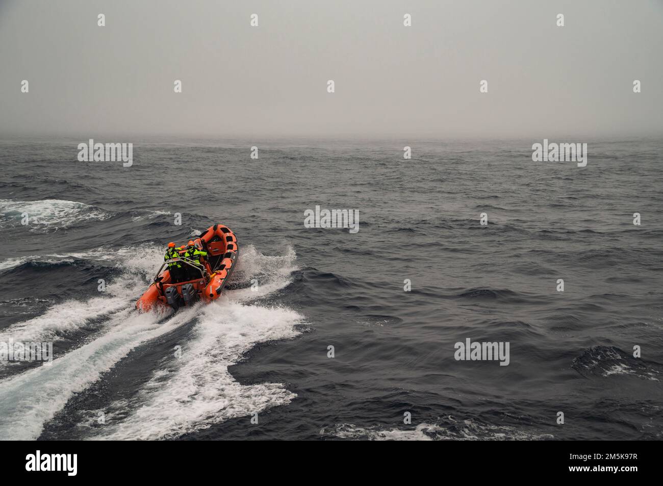 A Rigid Hulled Inflatable Boat (RHIB) Fast Rescue Craft (FRC) operating ...