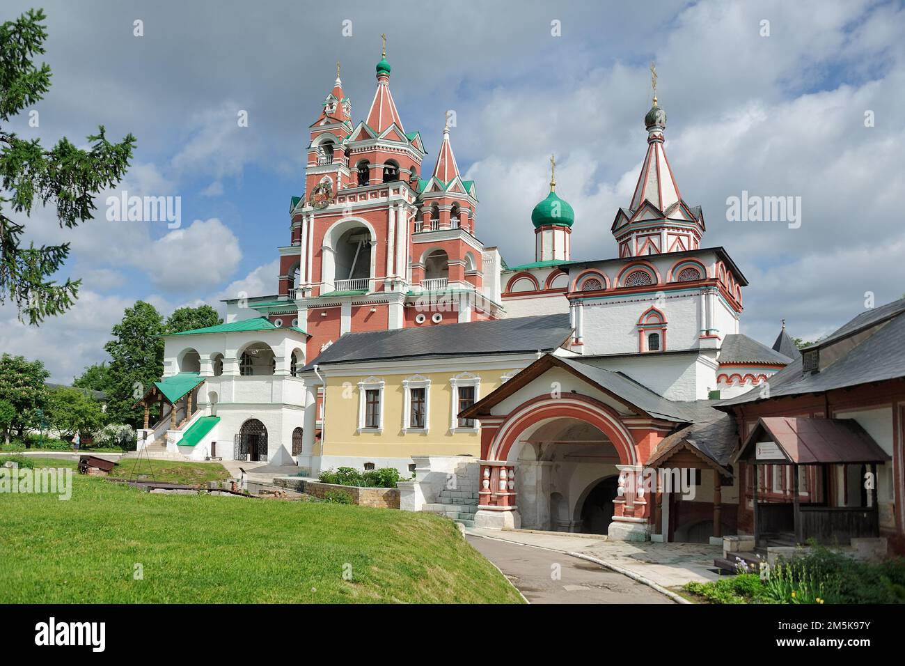 Red Gates and Towers of Savvino-Storozhevsky Monastery in Summer Day ...