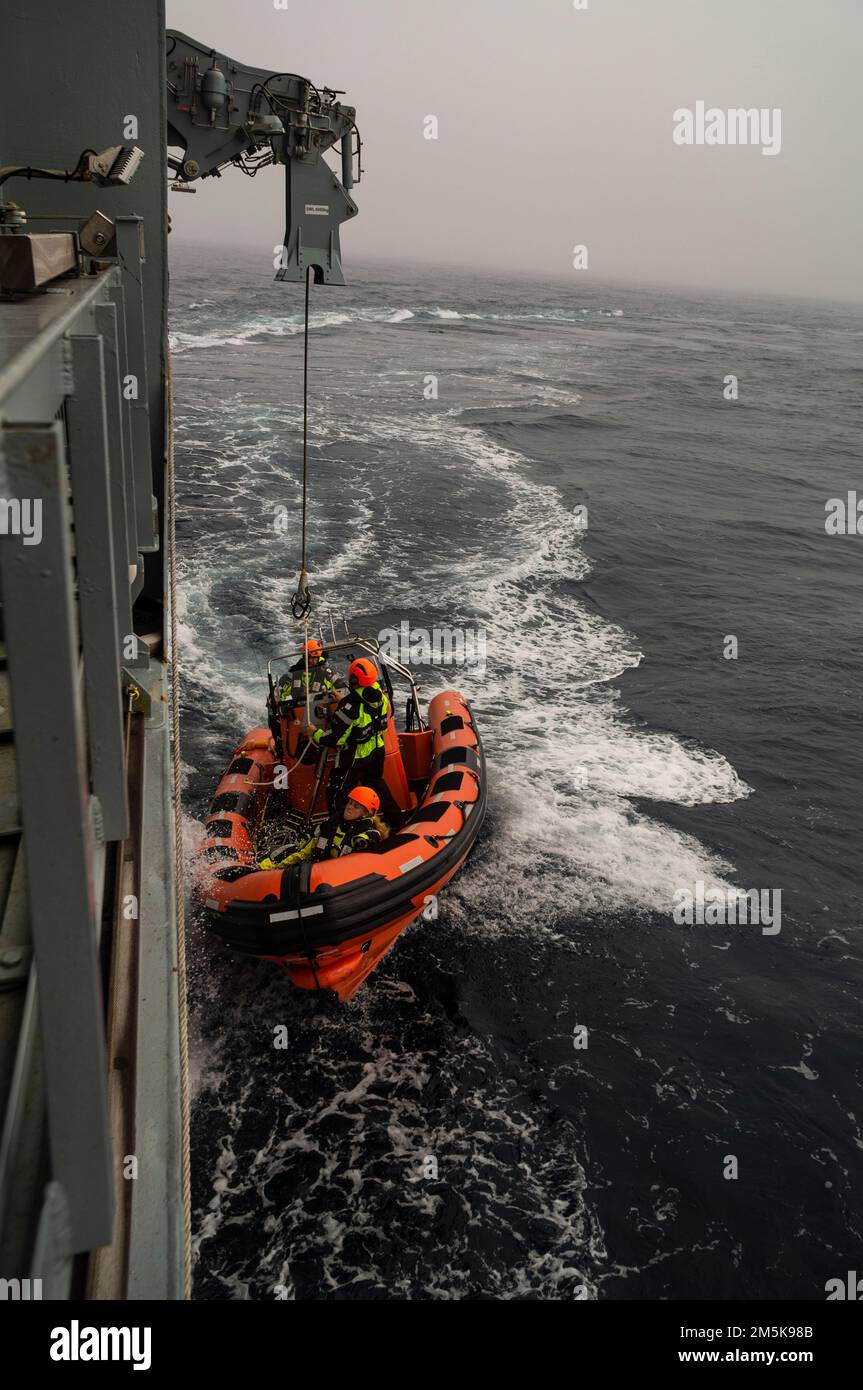 A Rigid Hulled Inflatable Boat (RHIB) Fast Rescue Craft (FRC) operating ...