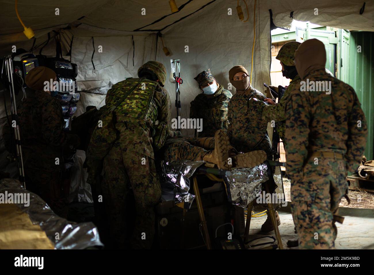U.S. Navy corpsman with Combat Logistics Battalion 31, 31st Marine ...