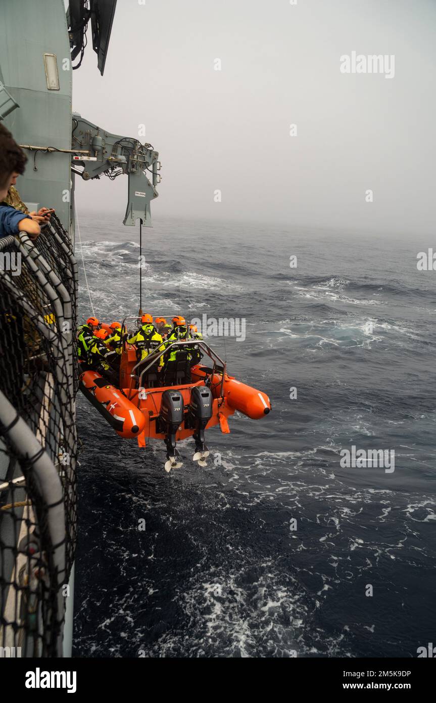 A Rigid Hulled Inflatable Boat (RHIB) Fast Rescue Craft (FRC) operating ...