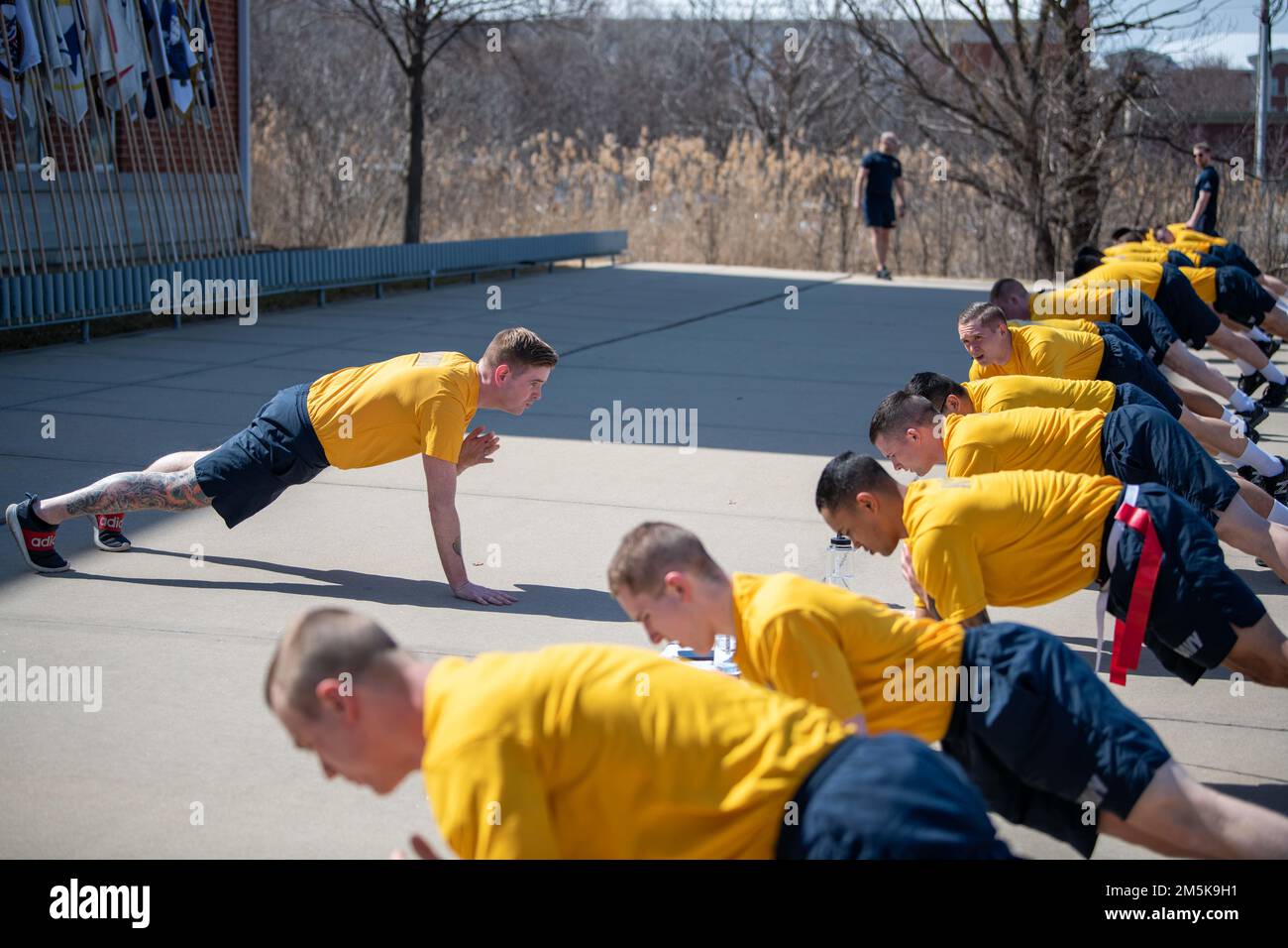 Chief Cryptologic Technician Interpretive leads recruits during a ...