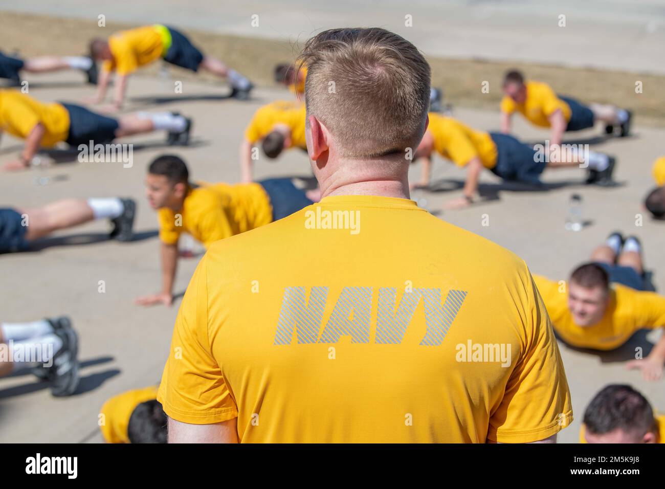 Chief Cryptologic Technician Interpretive leads recruits during a ...