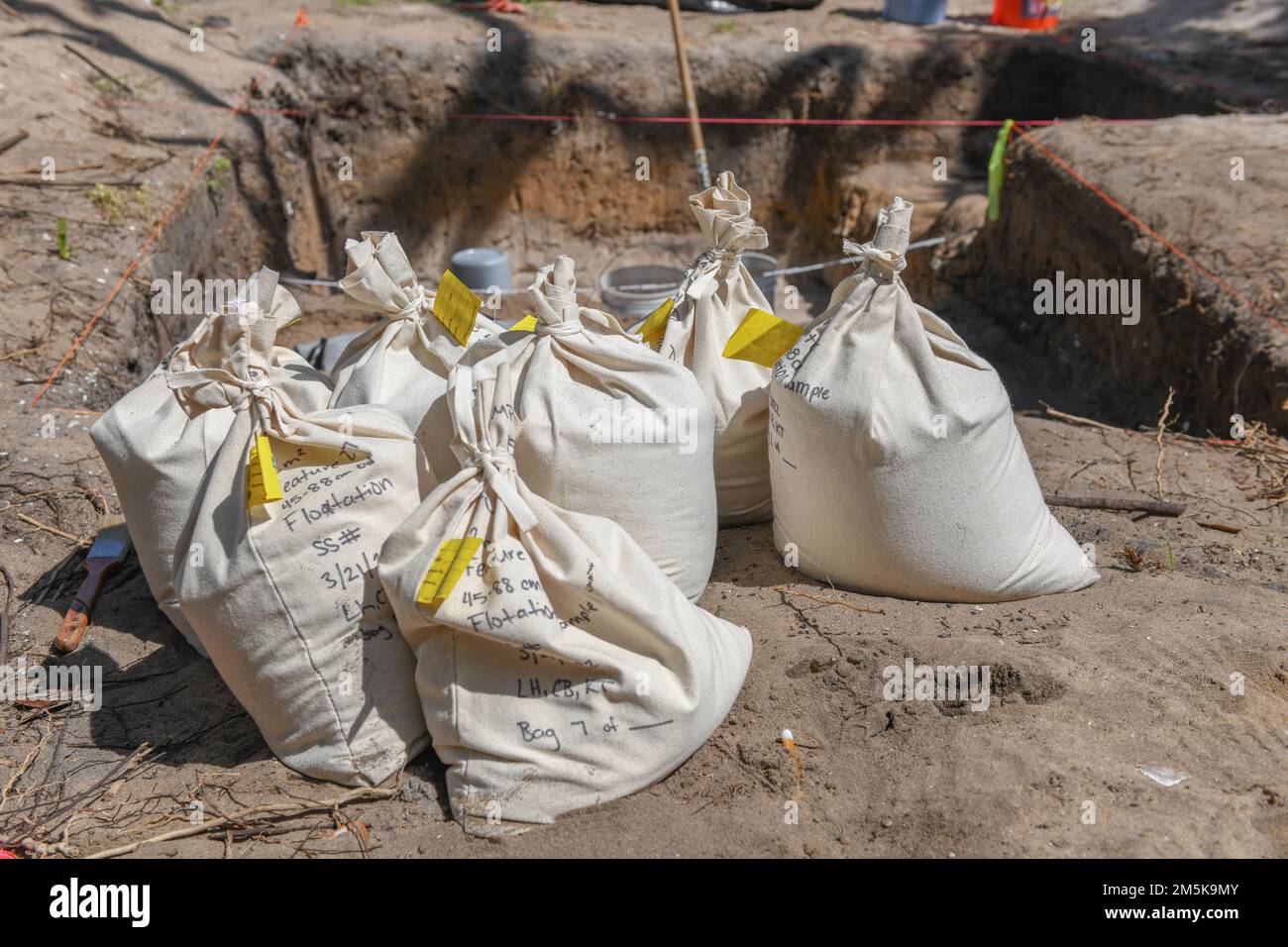 Flotation Soil Sample bags filled with soil from the Penny excavation ...