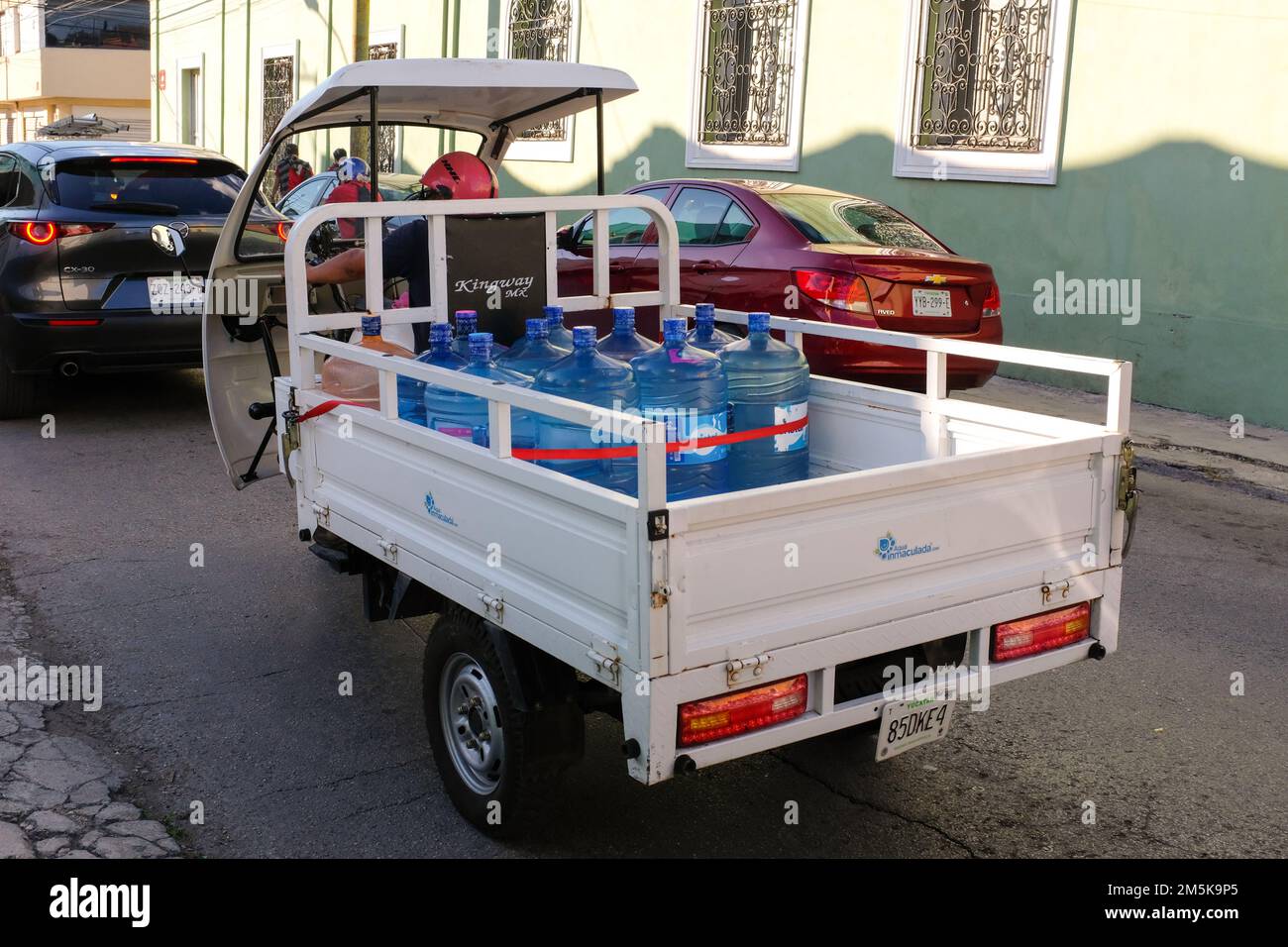 Bottled water delivery, Merida Mexico Stock Photo - Alamy