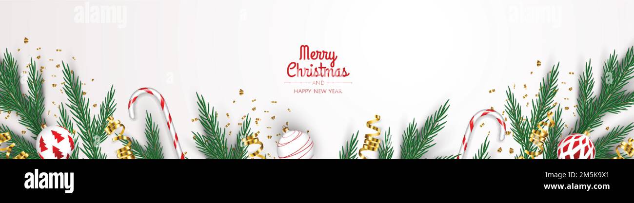 Christmas banner. Xmas background design with realistic gift box ...