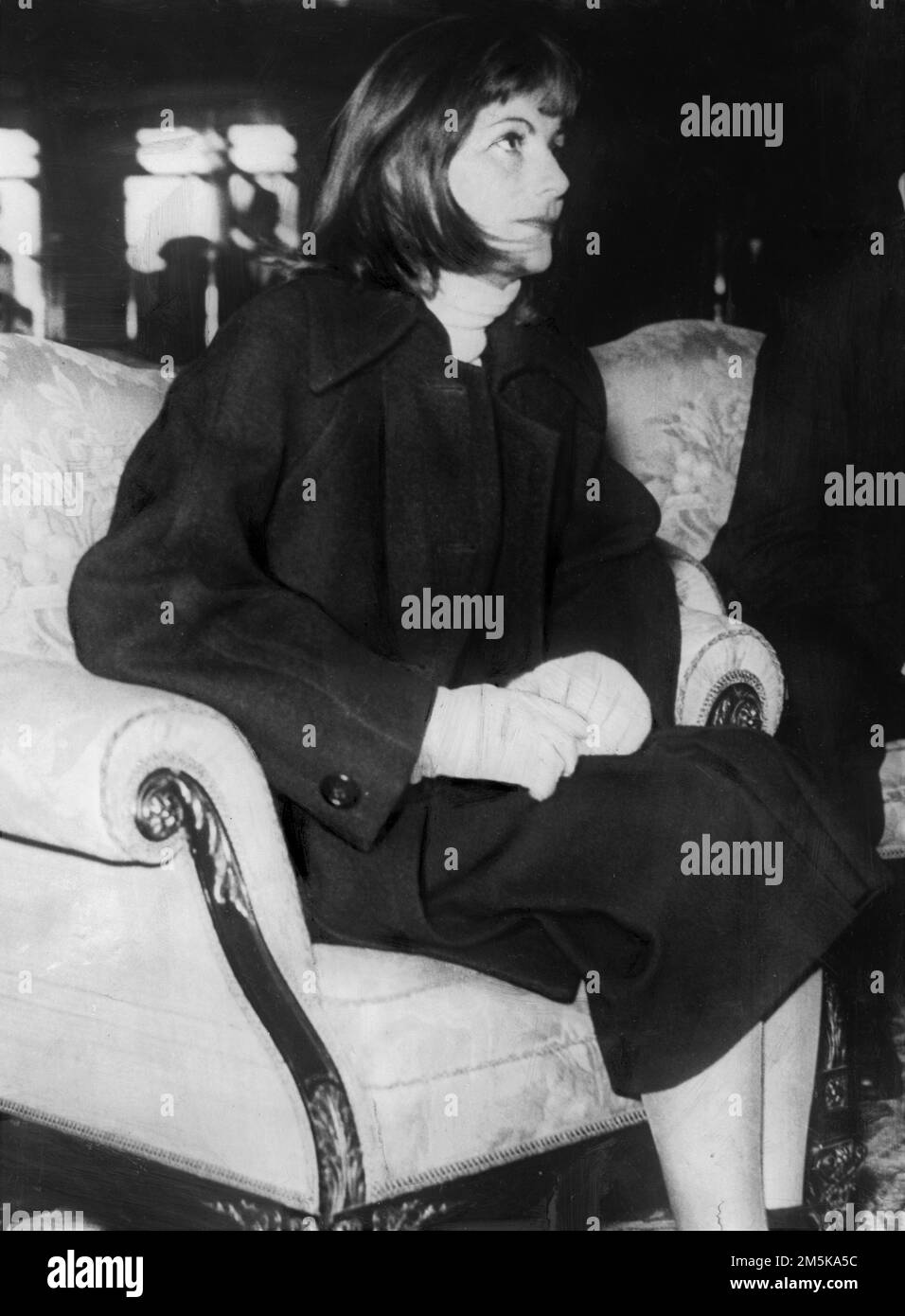 GRETA GARBO on the ocean liner M.S. GRIPSHOLM when she arrived in ...