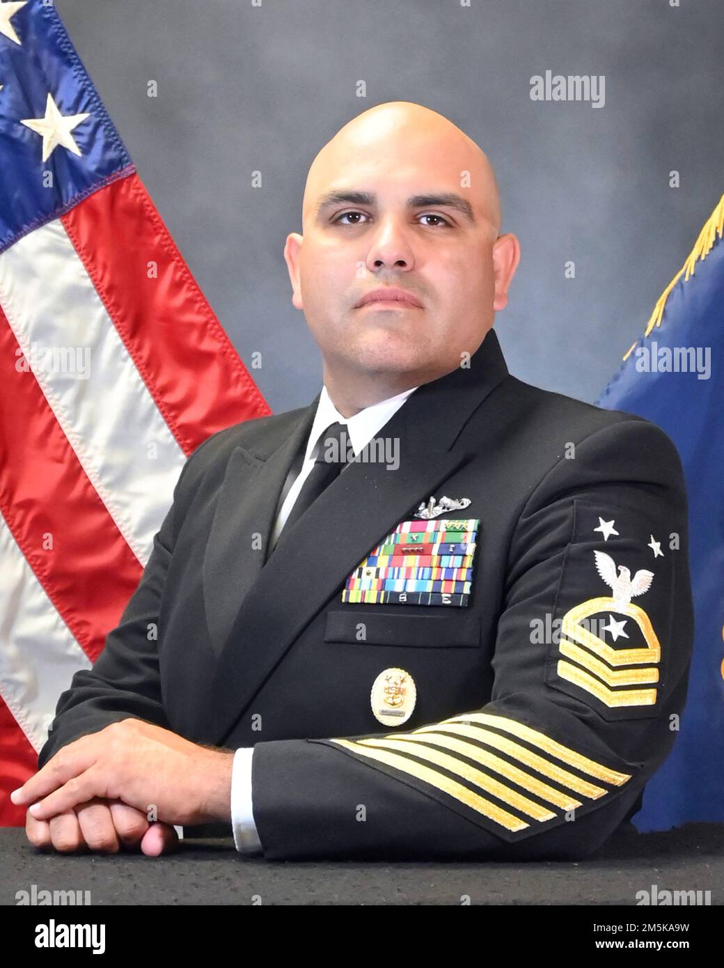 Official U.S. Navy Portrait of Command Master Chief Arturo Plasencia ...