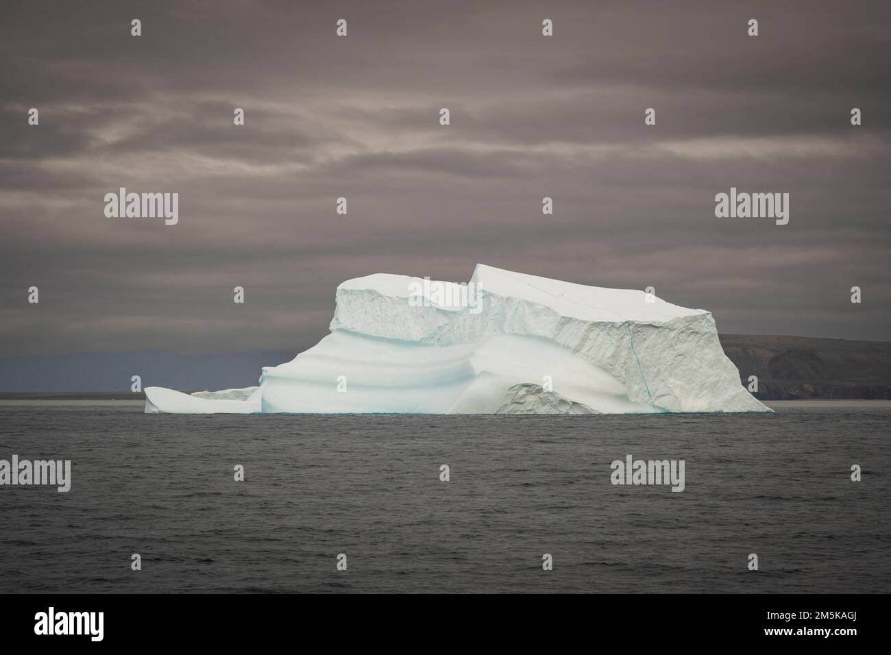 Large iceberg floating at sea in Baffin Bay, Nunavut, Canada Stock ...