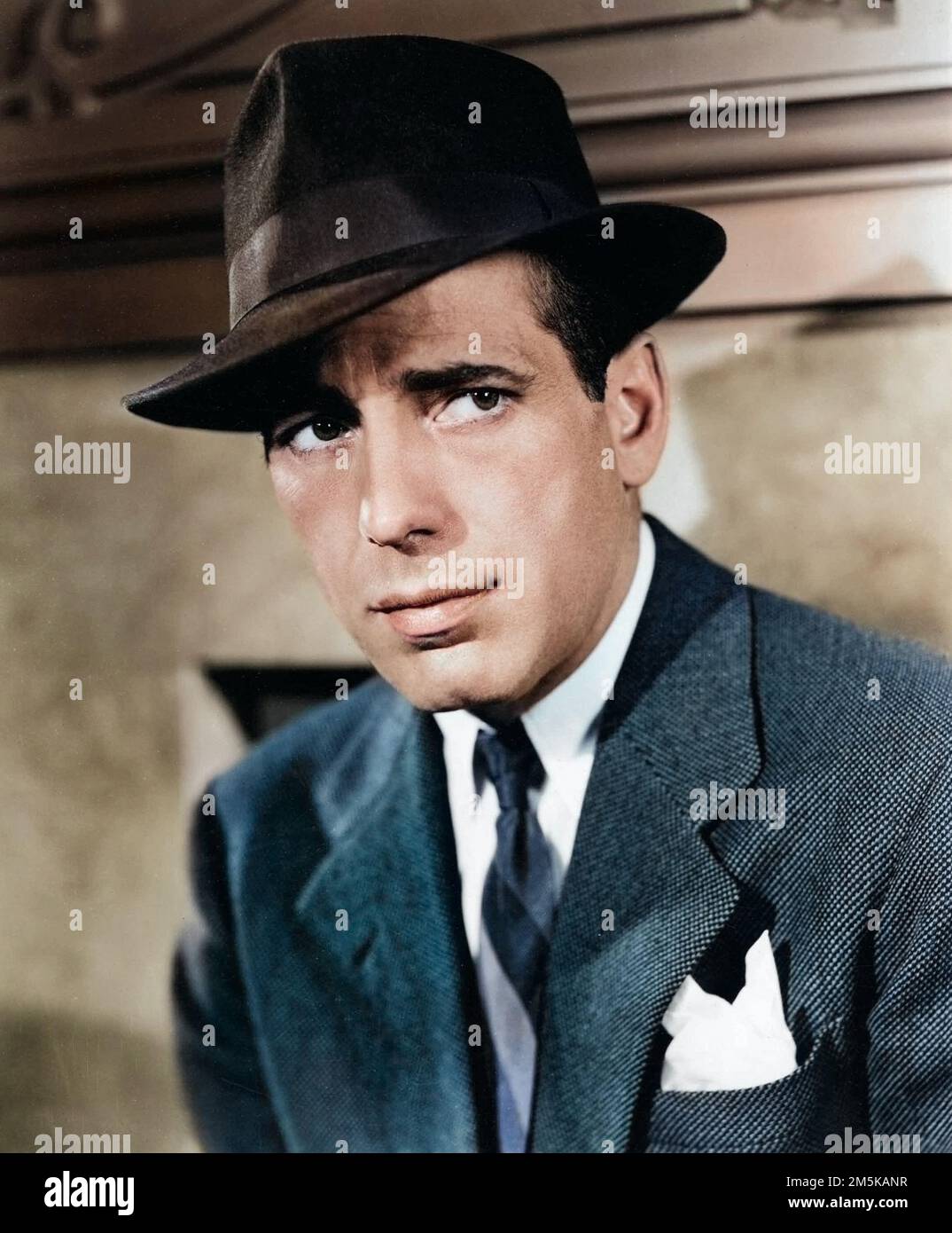 Hollywood Vintage Still - Humphrey Bogart (Circa 1938) colorized Stock ...