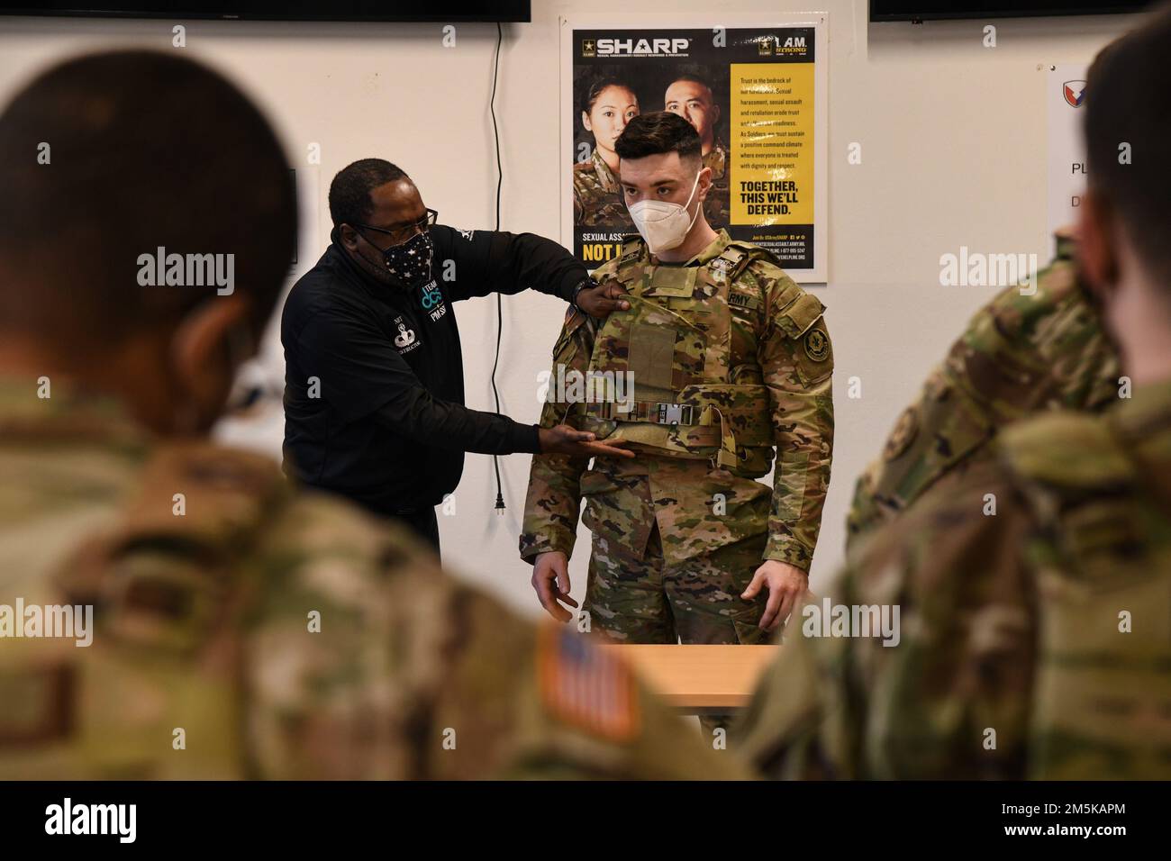 Soldiers assigned to 4th Squadron, 2nd Cavalry Regiment are briefed on ...