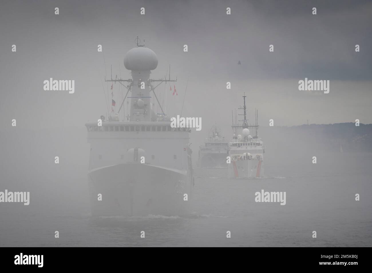 The Danish Navy's Greenland patrol ship HDMS Triton (F358) departing ...