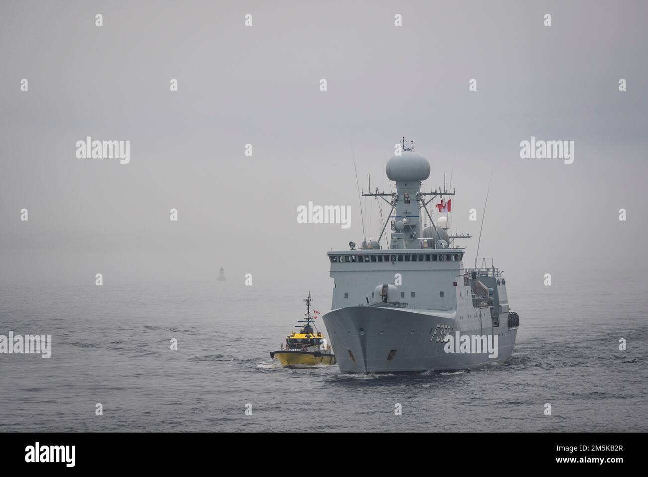 The Danish Navy's Greenland patrol ship HDMS Triton (F358) departing ...