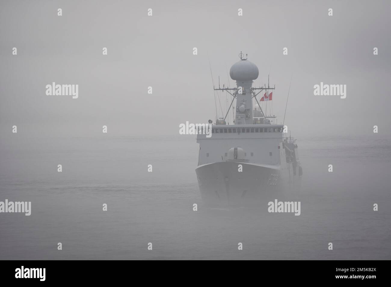The Danish Navy's Greenland patrol ship HDMS Triton (F358) departing ...