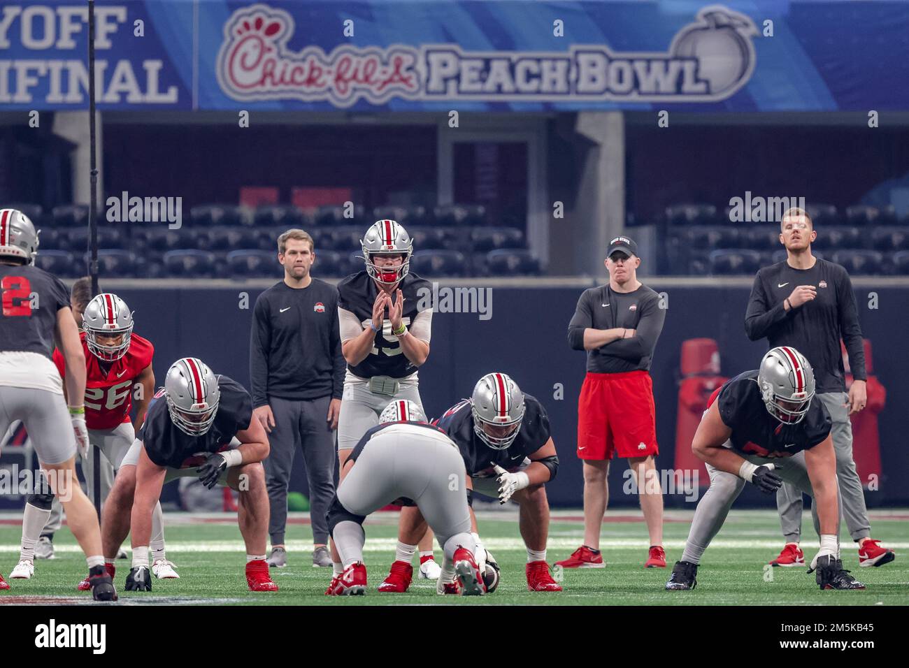 Atlanta, Georgia, USA. 29th Dec, 2022. Ohio State Buckeyes quarterback ...