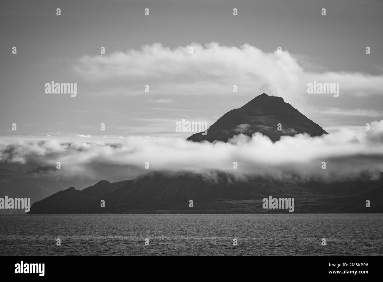 View looking north from Pond Inlet along the shoreline of Eclipse Sound ...