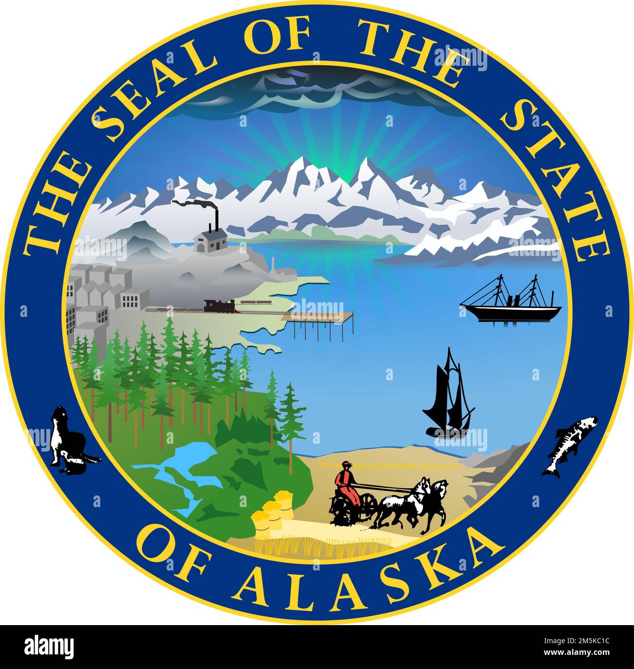 Alaska star emblem hi-res stock photography and images - Alamy