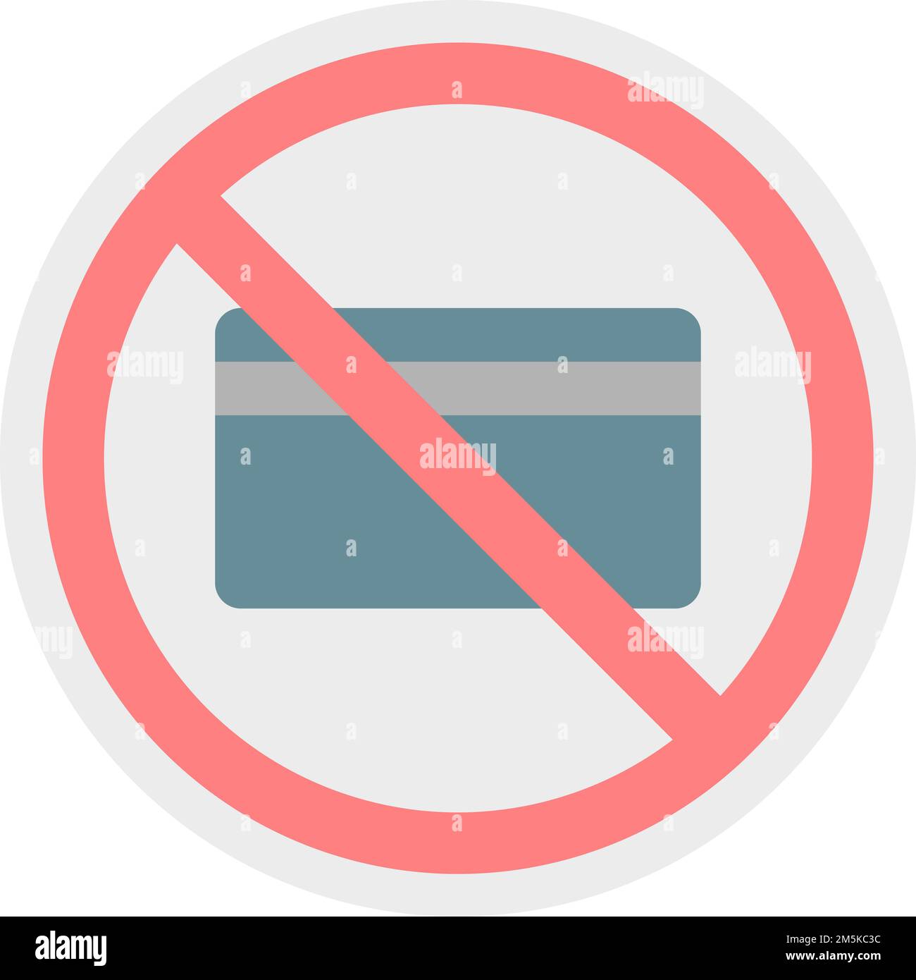 Prohibition sign credit card Stock Vector Images - Alamy