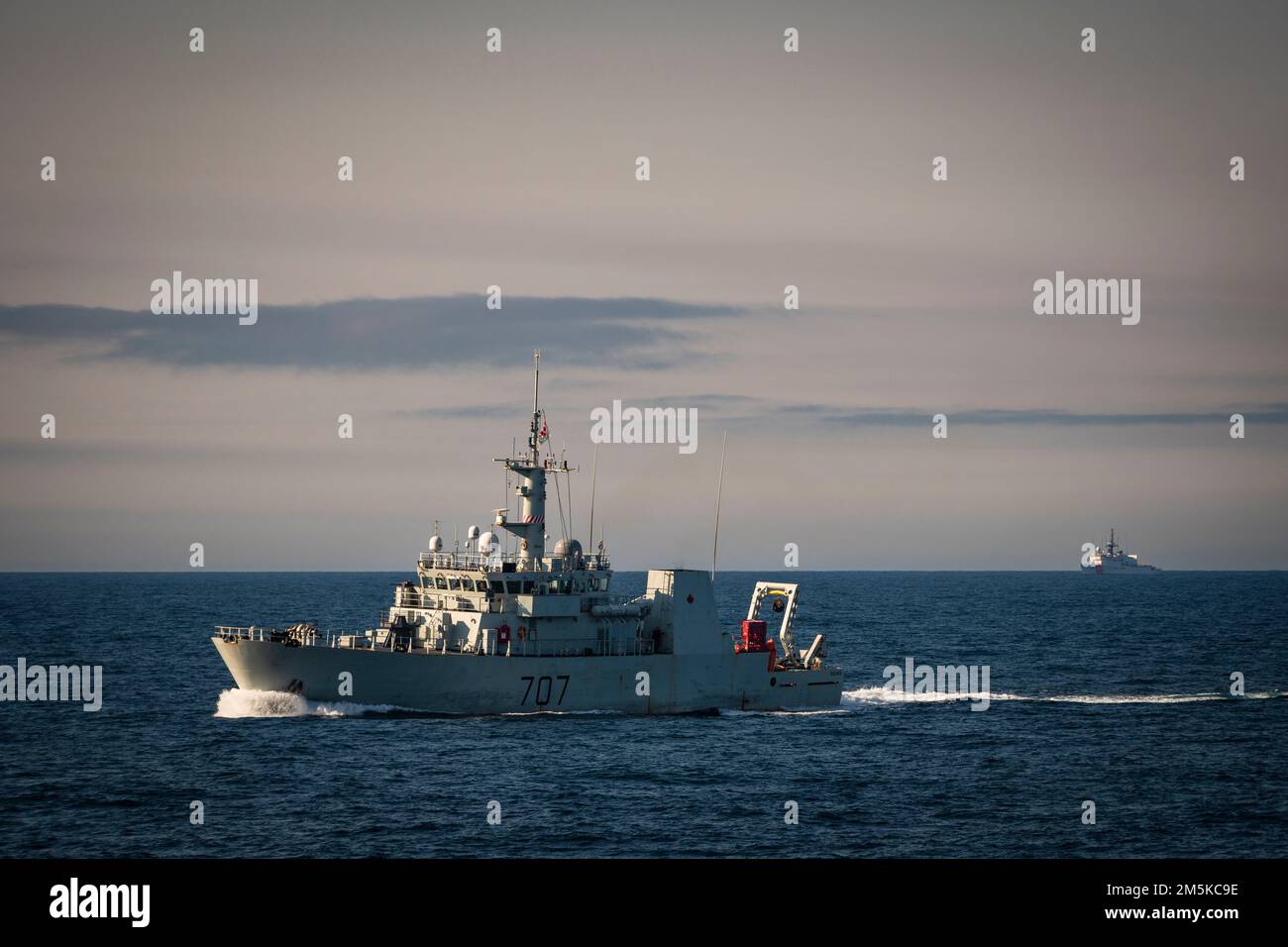 Minesweeper HMCS Goose Bay at sea during Operation Nanook 2022 Stock ...