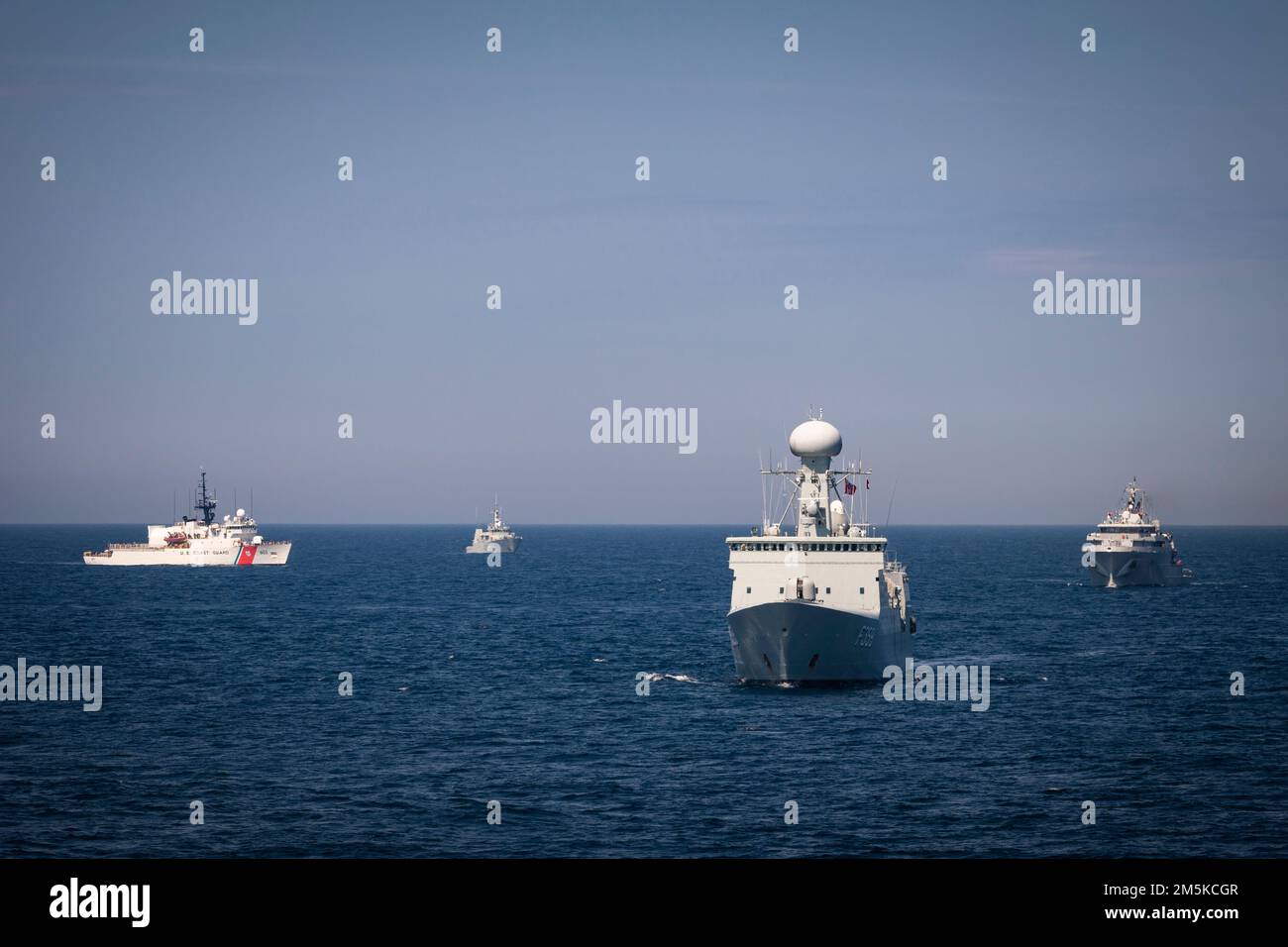 Operation Nanook 2022 warships in formation off the coast of ...