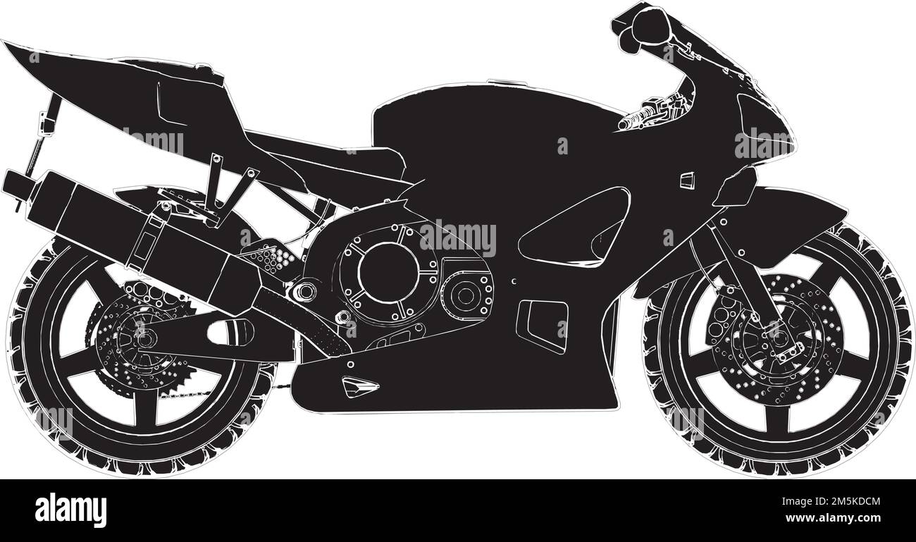 Motorcycle Vector. Illustration On White Background. A vector ...