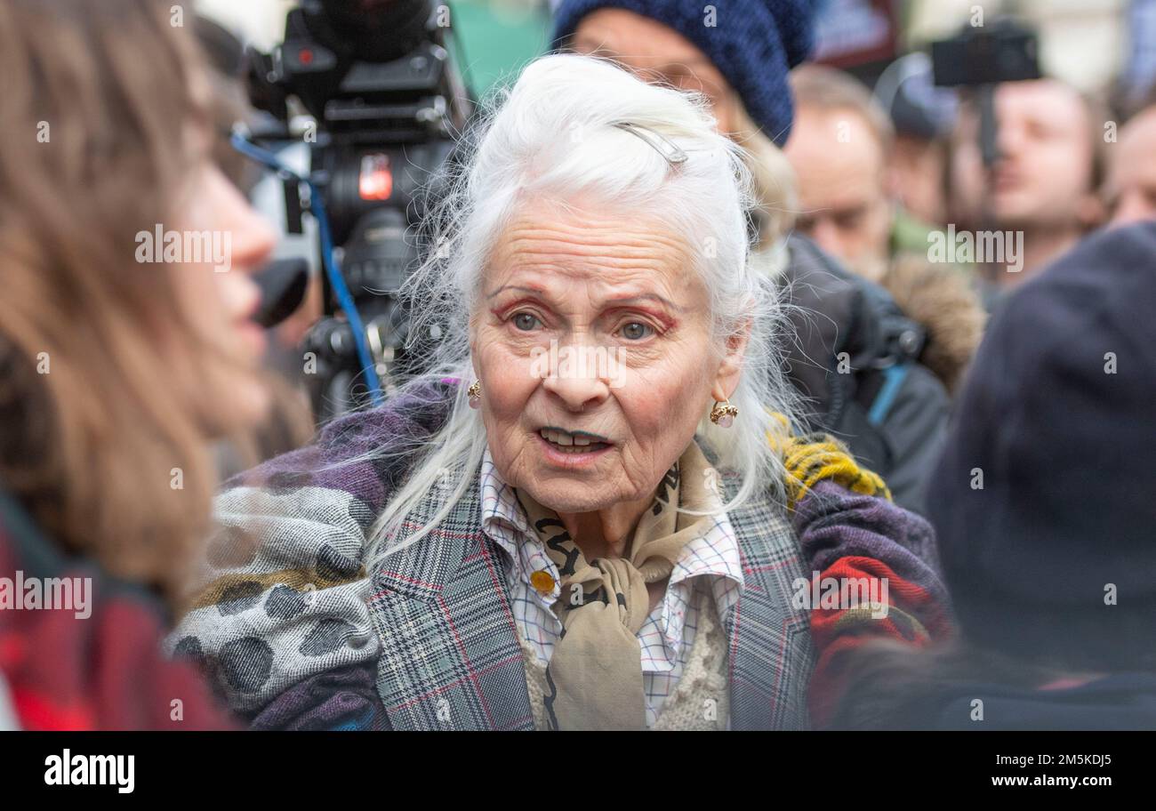 Stock image of the late British Fashion Designer and activist Dame ...