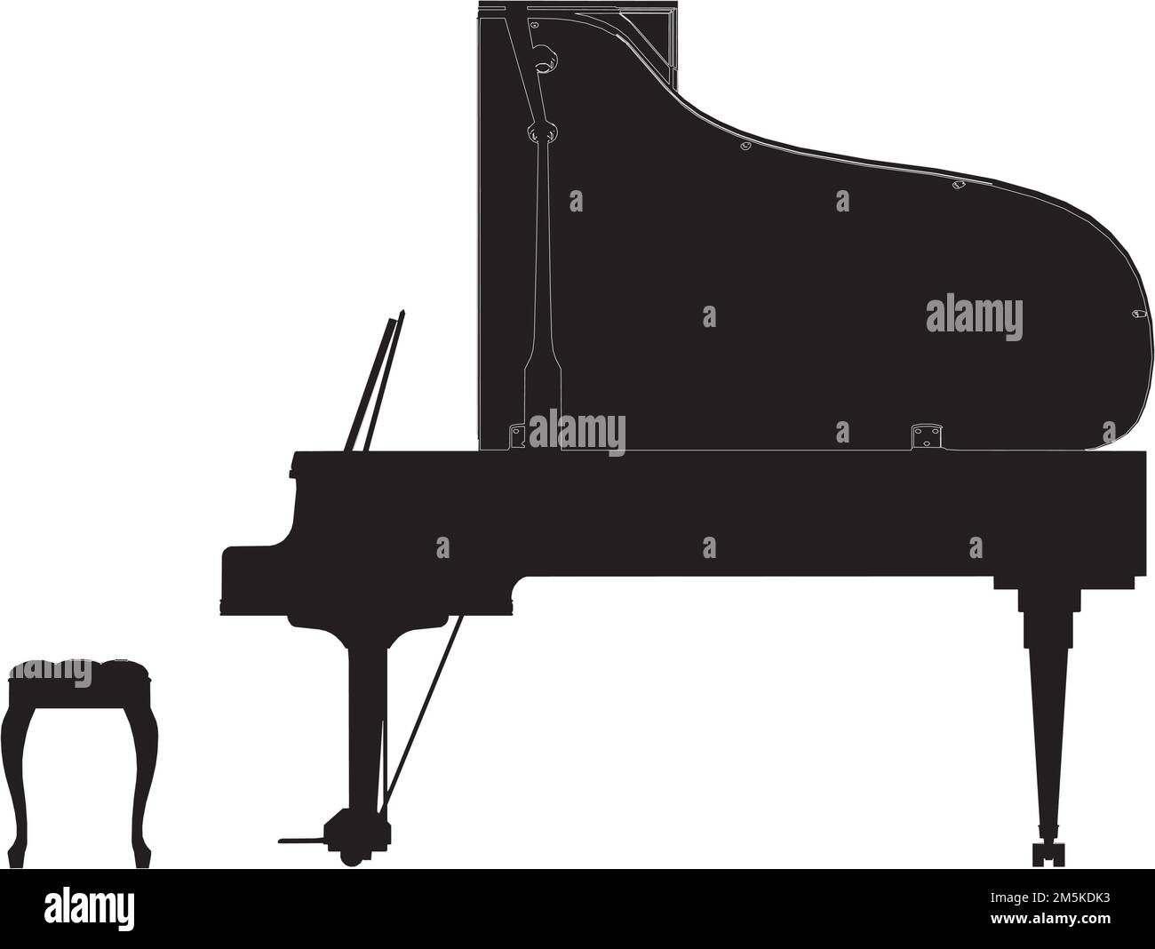 Piano Vector. Illustration On White Background. A vector illustration ...