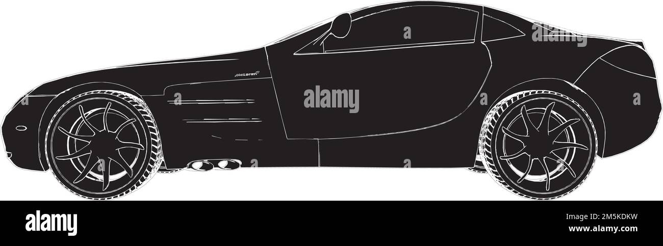 Modern Car Vector. Illustration On White Background. A vector ...