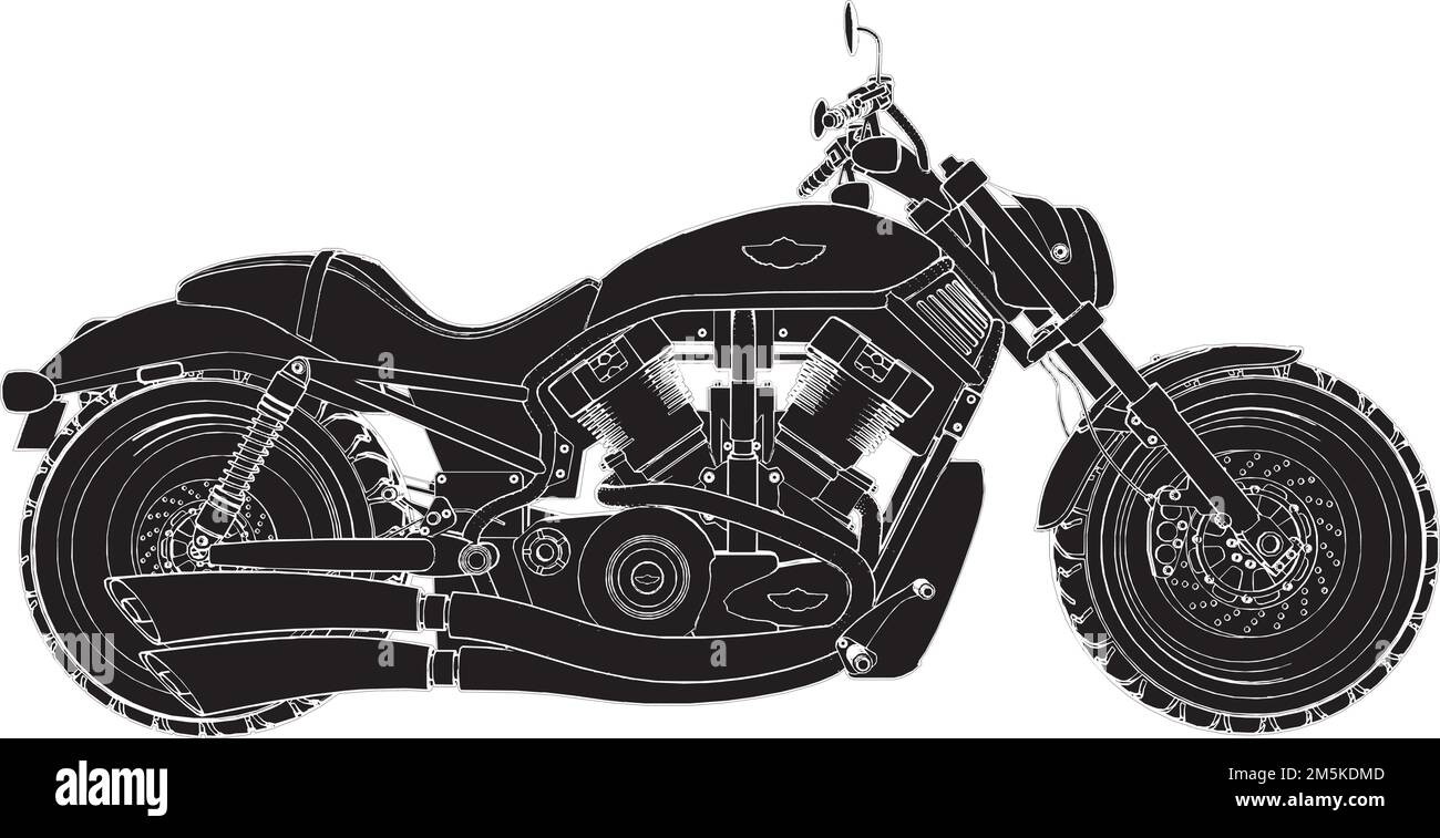 Motorcycle Vector. Illustration On White Background. A vector ...